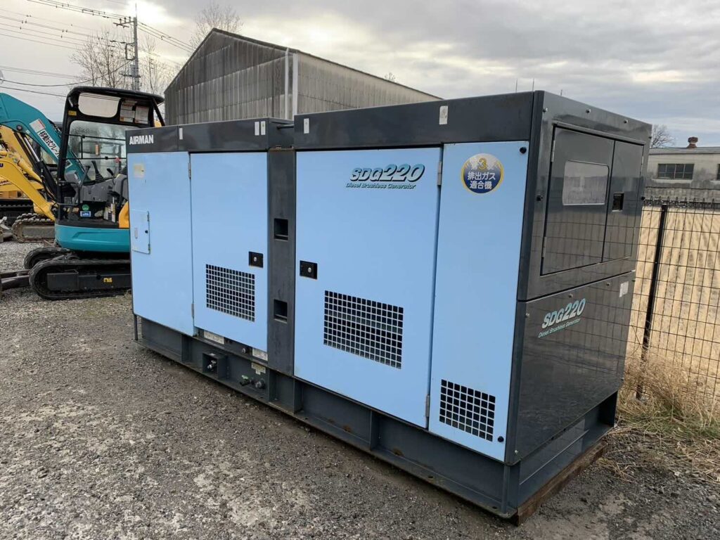 200/220KVA中古北越製発電機SDG220S,わずか1,295時間 | 彩重機エンジニアリング